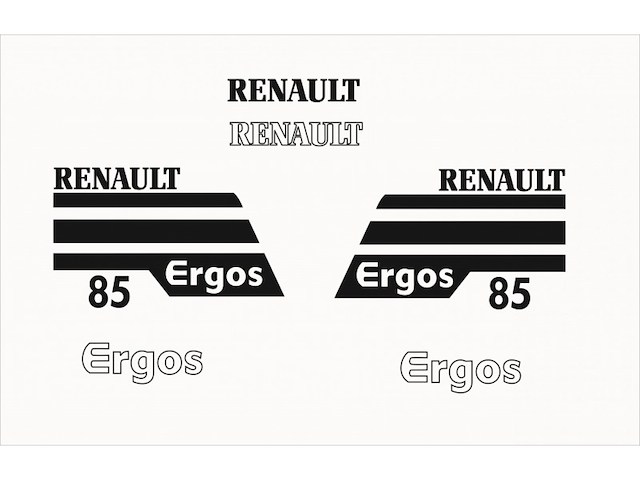 RENAULT ERGOS 85 -  nalepnice za traktor