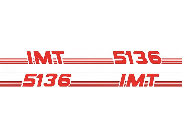 IMT 5136 - Belo crvene nalepnice za traktor