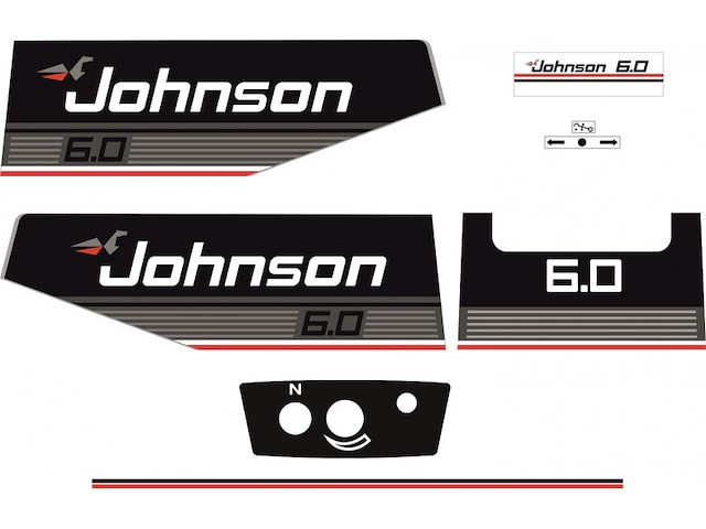 JOHNSON 6.0 - Nalepnice za vanbrodski motor