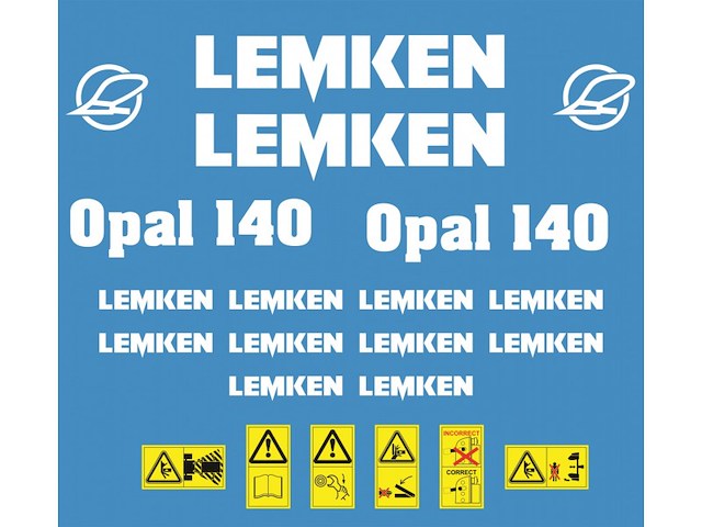 LEMKEN Opal 140 - Nalepnice za plug