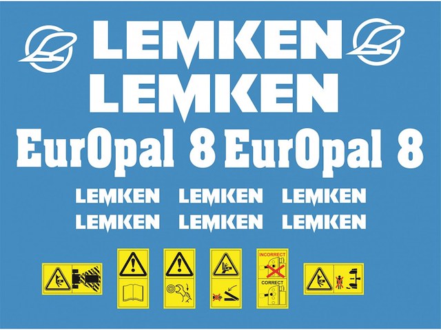 LEMKEN EurOpal 8 - Nalepnice za plug