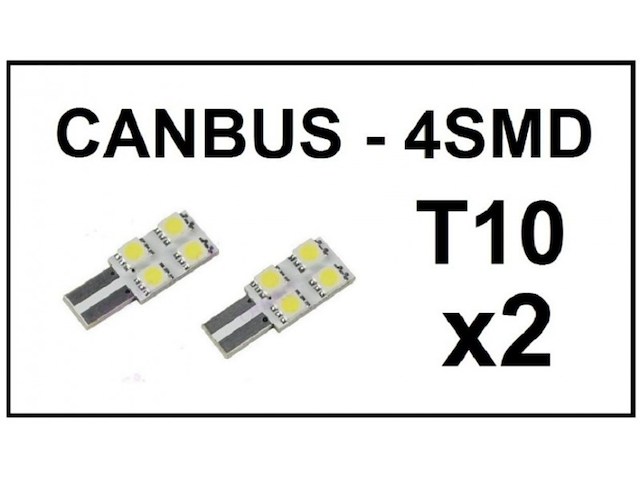 LED Sijalica - T10 CANBUS - 4 SMD - 2 komada (par)