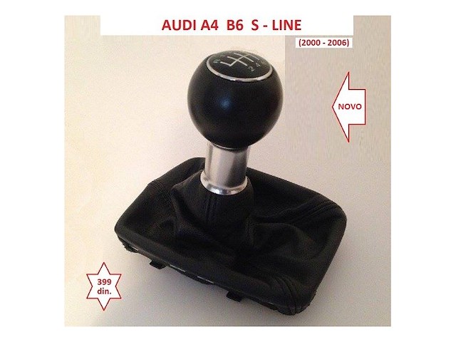 AUDI A4 - B6 S-LINE kožica menjača (2000-06) NOVO
