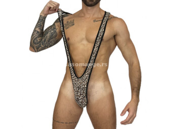 Provokativni muški kupaći kostim sa leopard dezenom, po uzaru na pop ikonu Borata.