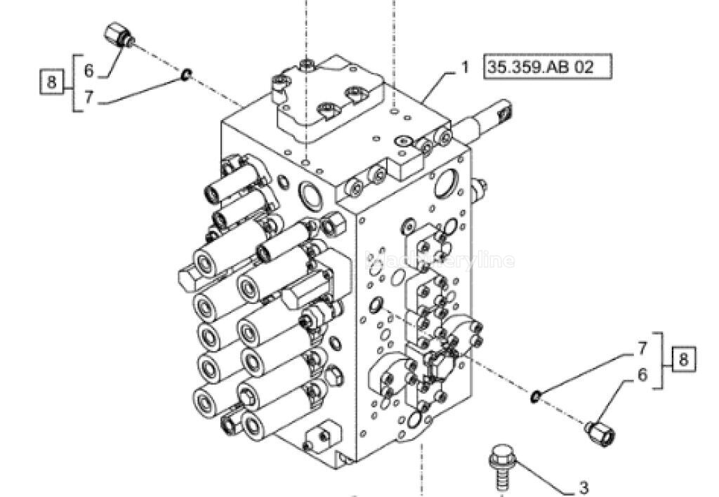 Case KRJ40870 hidraulični razvodnik za Case CX210D CX230D CX240D bagera