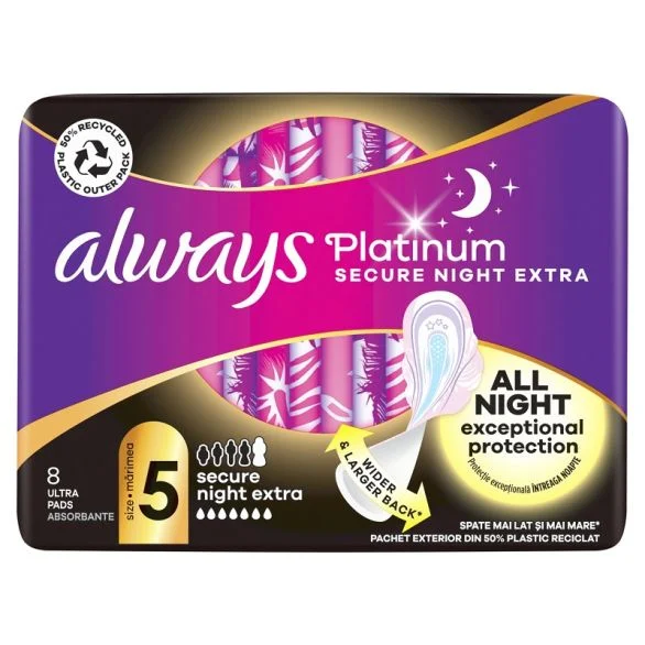 Always Platinum Secure Night Extra higijenski ulošci, 8kom