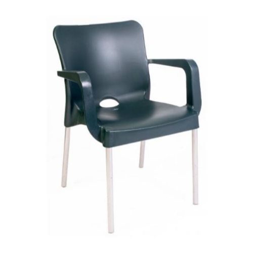 Baštenska stolica Fulya DxŠxV: 54x55x81 cm, plastika i metal, tamno zelena