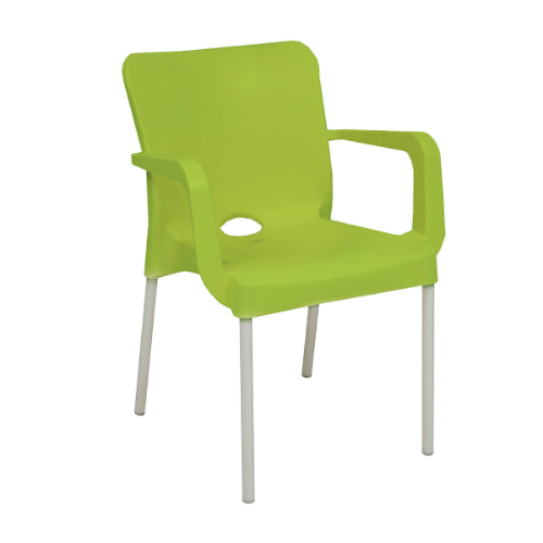 Baštenska stolica Fulya DxŠxV: 54x55x81 cm, plastika i metal, zelena