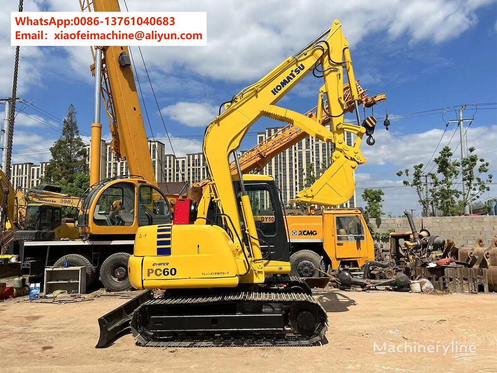 Komatsu PC60 Excavator With Hydraulic Thumb mini bager