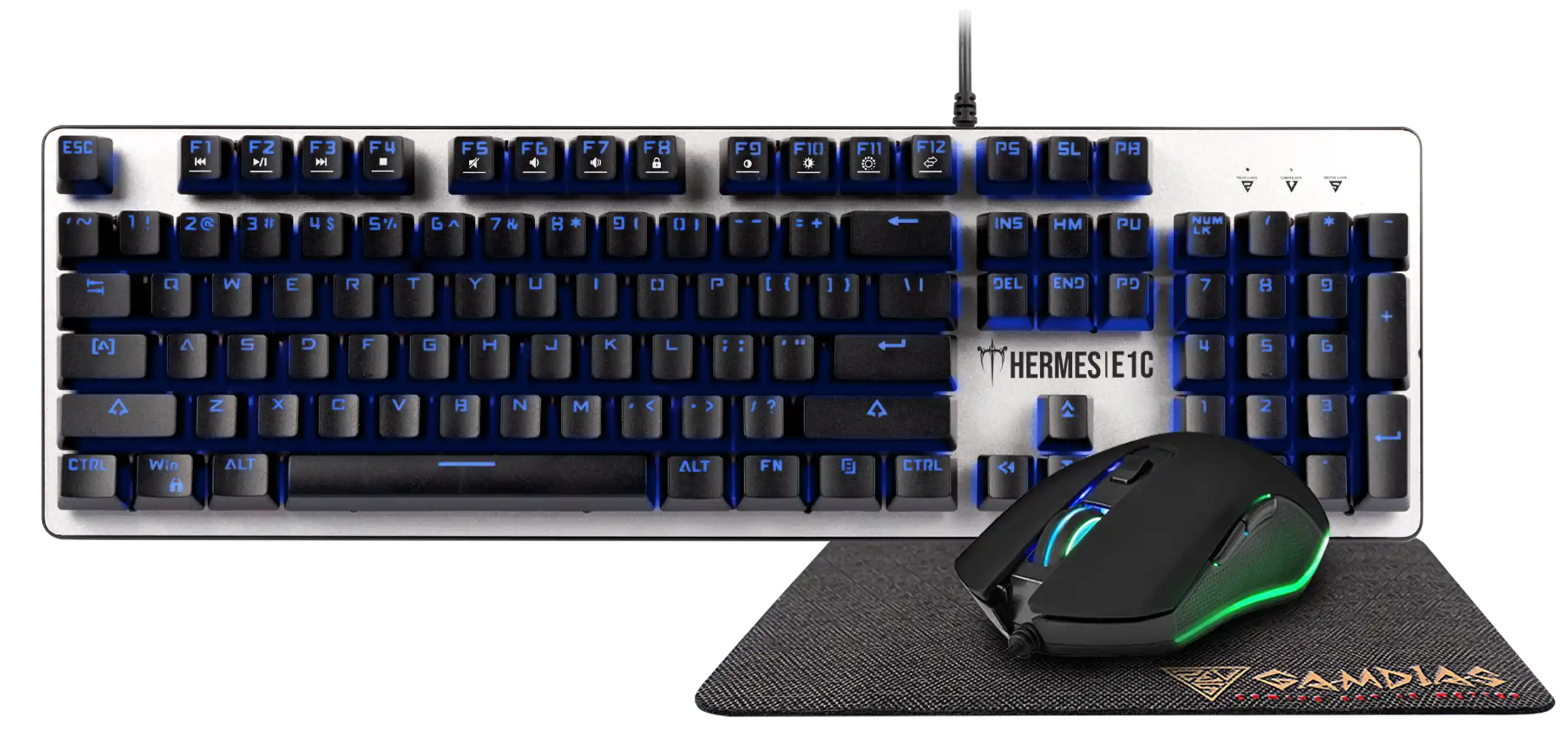 Tastatura + miš + podloga Gamdias Hermes E1C
