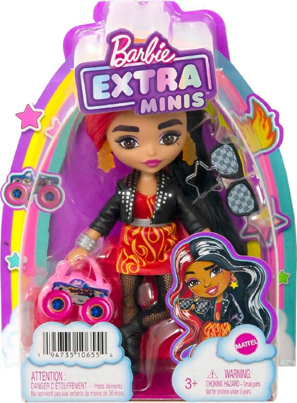 Barbie Extra Minis crveno crna kosa