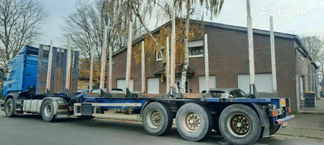Kässbohrer SCV Plattform Mit Rungen 3 Achser poluprikolica za prevoz drva