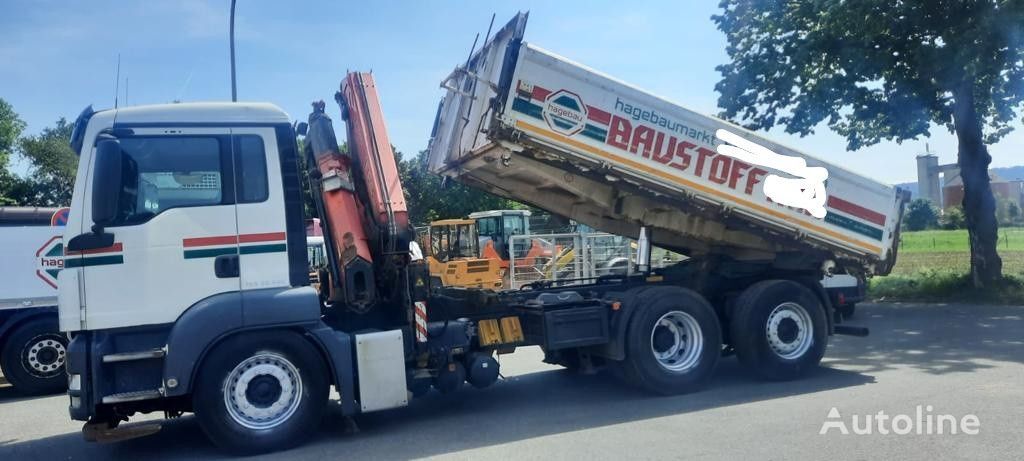MAN TGS 26.400 Kipper Mit Kran/Funk kamion s ravnom platformom