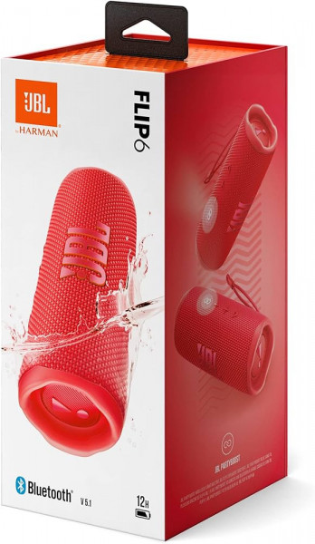 JBL Flip 6 Portable Bluetooth Waterproof Speaker - Red(crveni)