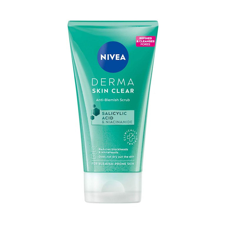 Nivea piling za čišćenje lica derma 150ml nivea