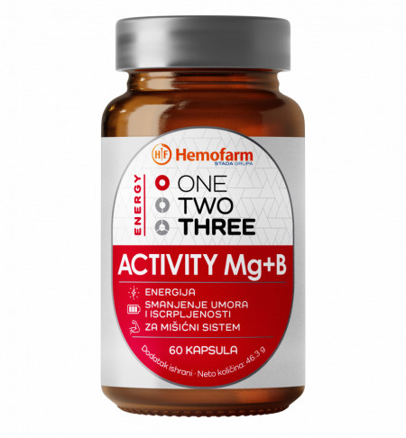 ONE TWO THREE ACTIVITY Mg+B 60 kapsula