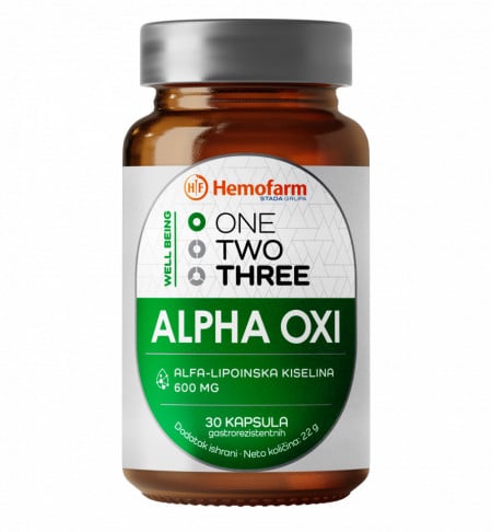 ONE TWO THREE ALPHA OXI 30 gastrorezistentnih kapsula