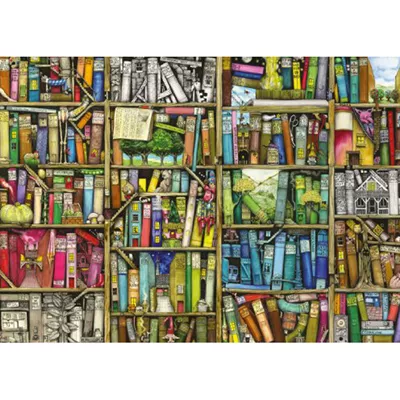 Ravensburger puzzle (RA19137) - Bizarre biblioteka - 1000 delova