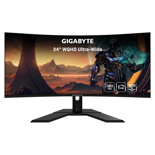 Gigabyte 34″ GS34WQC WQHD 120Hz/OC 135Hz Zakrivljen gaming monitor