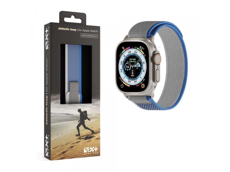 NEXT ONE ATHLETIC LOOP FOR APPLE WATCH 45/49MM – SILVER (AW-4549-ATL-SLB)