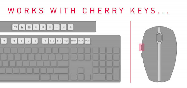 Cherry DW-5100 bežična tastatura + miš, crna