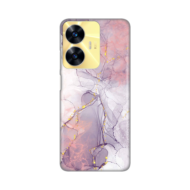 TORBICA SILIKONSKA PRINT ZA REALME C55 PINK MARBLE