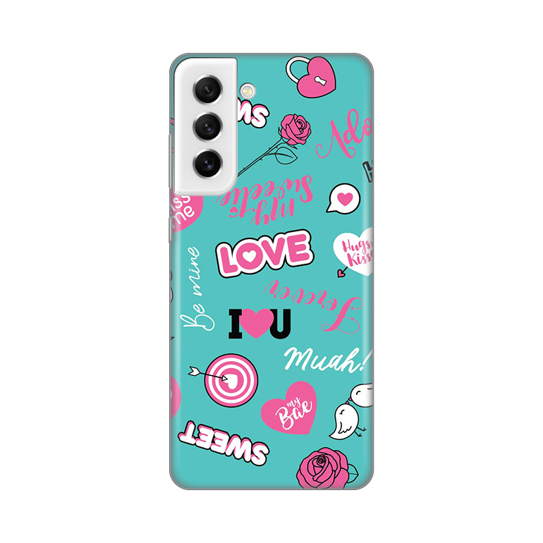 TORBICA SILIKONSKA PRINT ZA SAMSUNG G990 GALAXY S21 FE LOVE