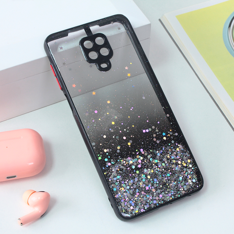 TORBICA FRAME GLITTER ZA XIAOMI REDMI NOTE 9 PRO/NOTE 9 PRO MAX CRNA