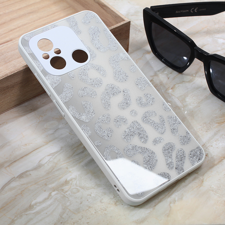 TORBICA SHINY GLASS ZA XIAOMI REDMI 12C BELA