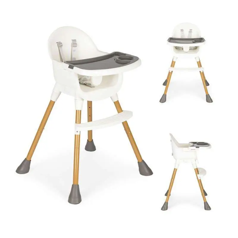 ECO TOYS Baby White Stolica za hranjenje, Bela