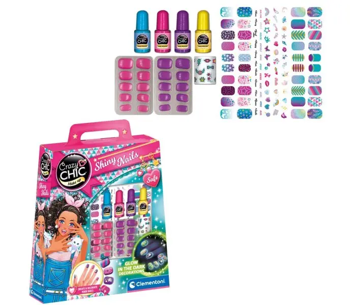 CLEMENTONI CRAZY CHIC Set za nokte GLOW IN THE DARK