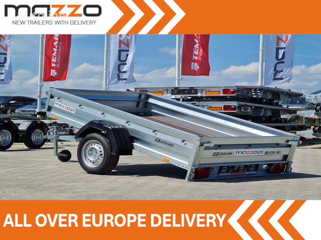 Nova Zasław 235SU 235x132x35cm Single axle tilt trailer 750kg auto prikolica