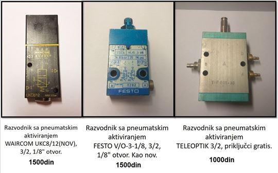 Razvodnik sa pneumatskim aktiviranjem