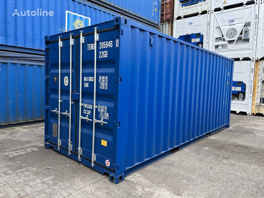 Novi 20 ft ONE WAY/storage container/material container RAL 5010 kontejner 20 stopa