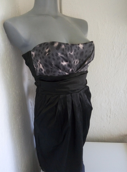 Amisu top haljinica sa sivim XS/S