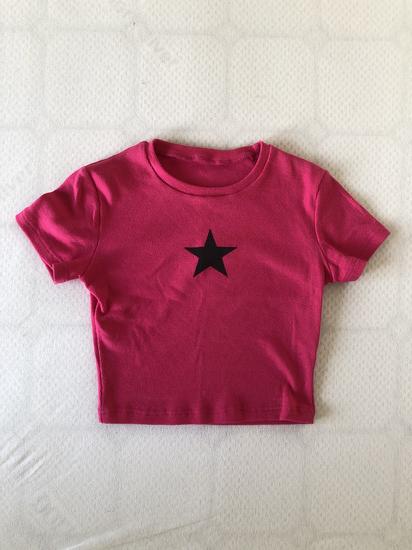 roze baby tee