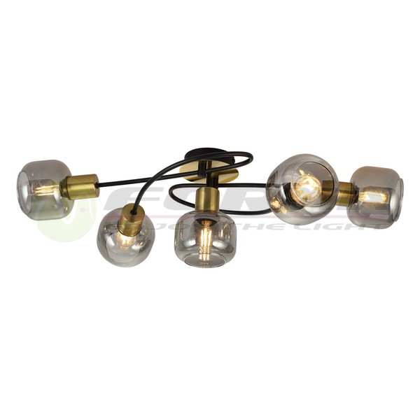 Plafonska lampa FE408-5 BK+SG