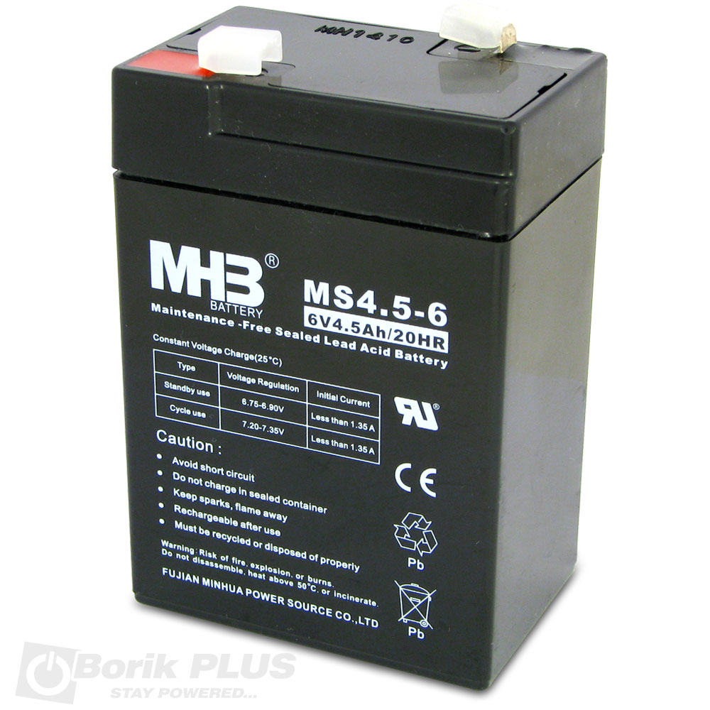 MS 4.5-6 Olovna VRLA baterija 6V 4.5Ah
