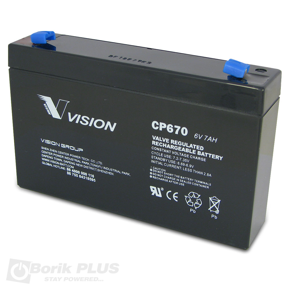 CP 670 Olovna VRLA baterija 6V 7Ah