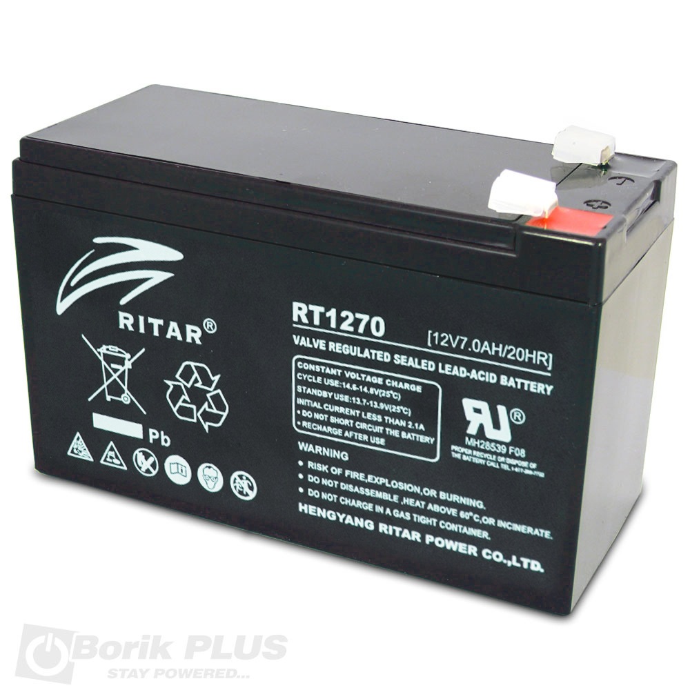 Ritar RT1270 Olovna VRLA baterija 12V 7Ah F1