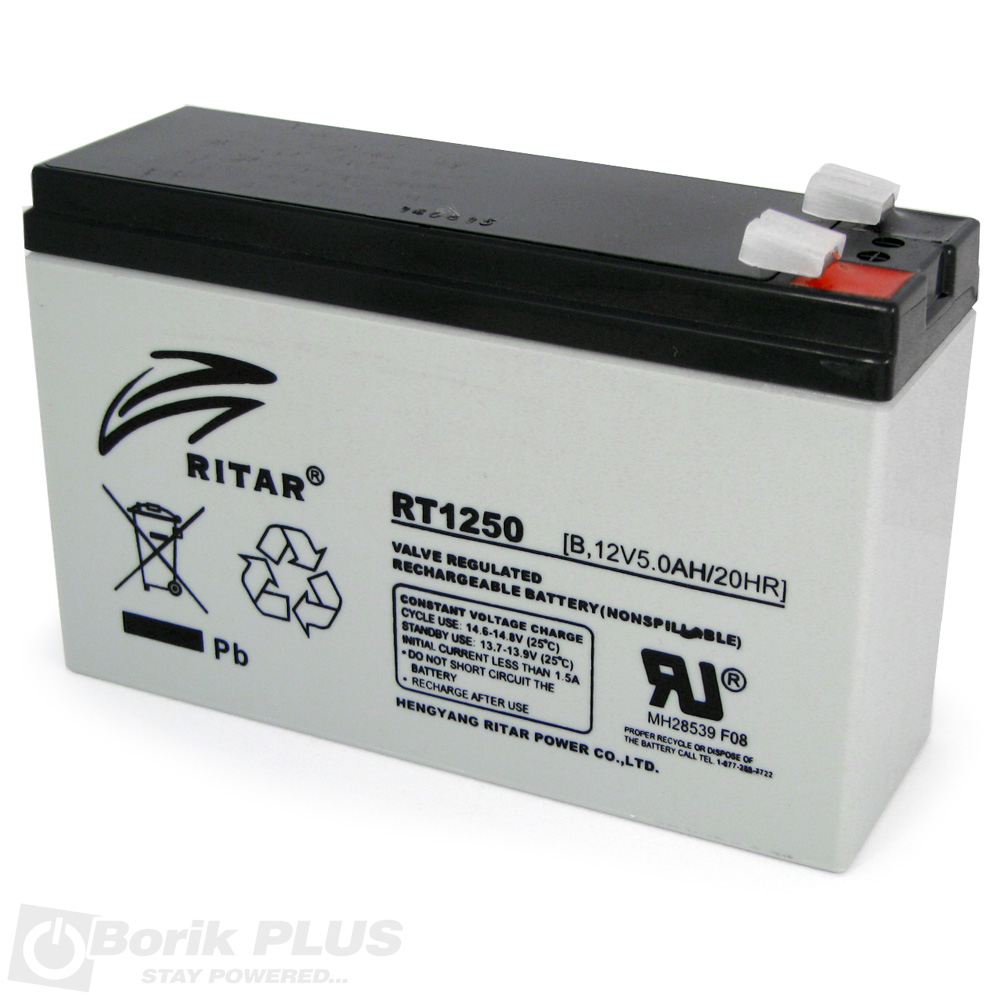 Ritar RT1250 SLIM Olovna VRLA baterija 12V 5Ah