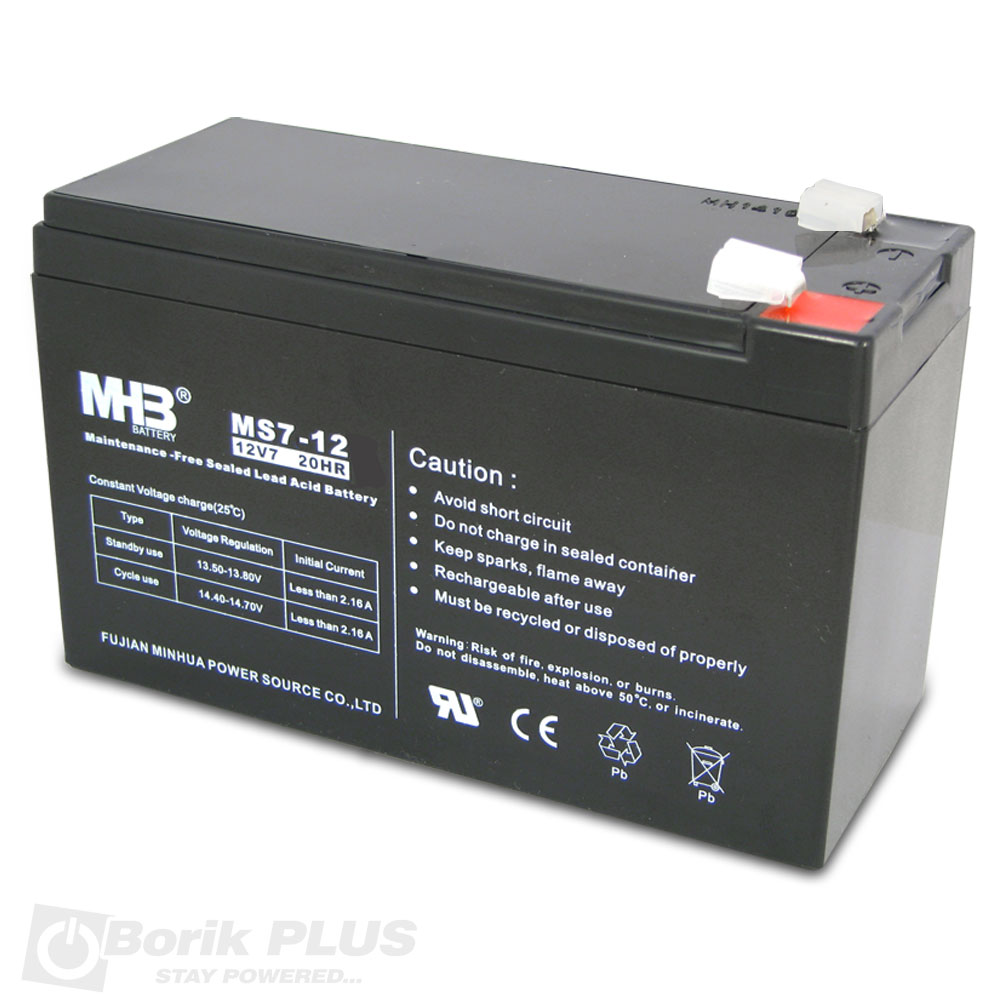 MS 7-12 Olovna VRLA baterija 12V 7Ah F1