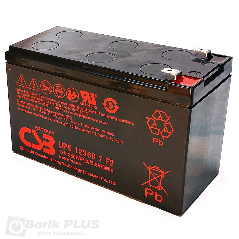 CSB UPS123607 Olovna VRLA baterija 12V 7.2Ah