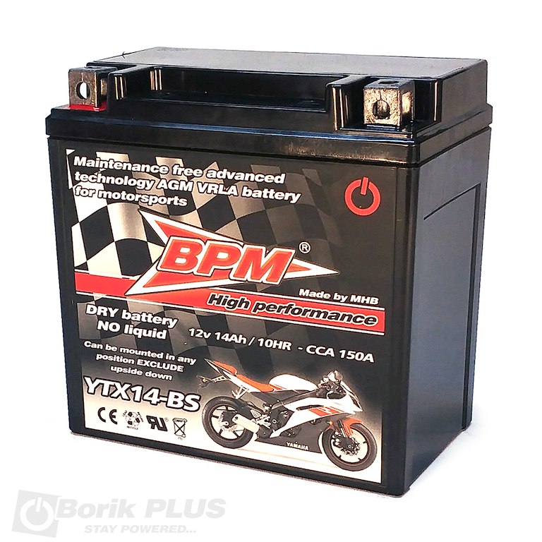 BPM Olovna AGM VRLA baterija YTX14-BS