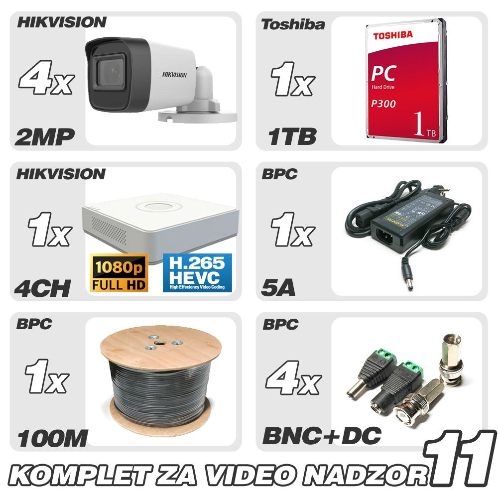 HIKVISION komplet za video nadzor 11