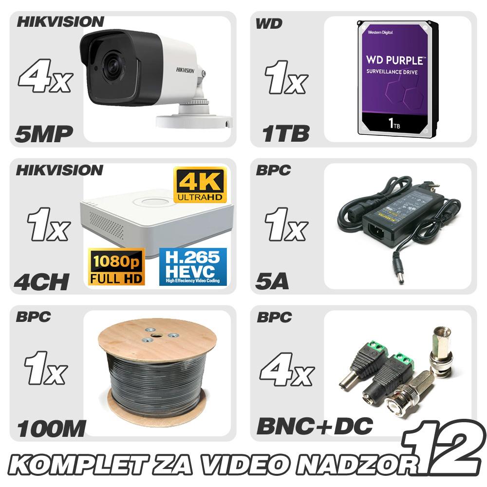 HIKVISION komplet za video nadzor 12