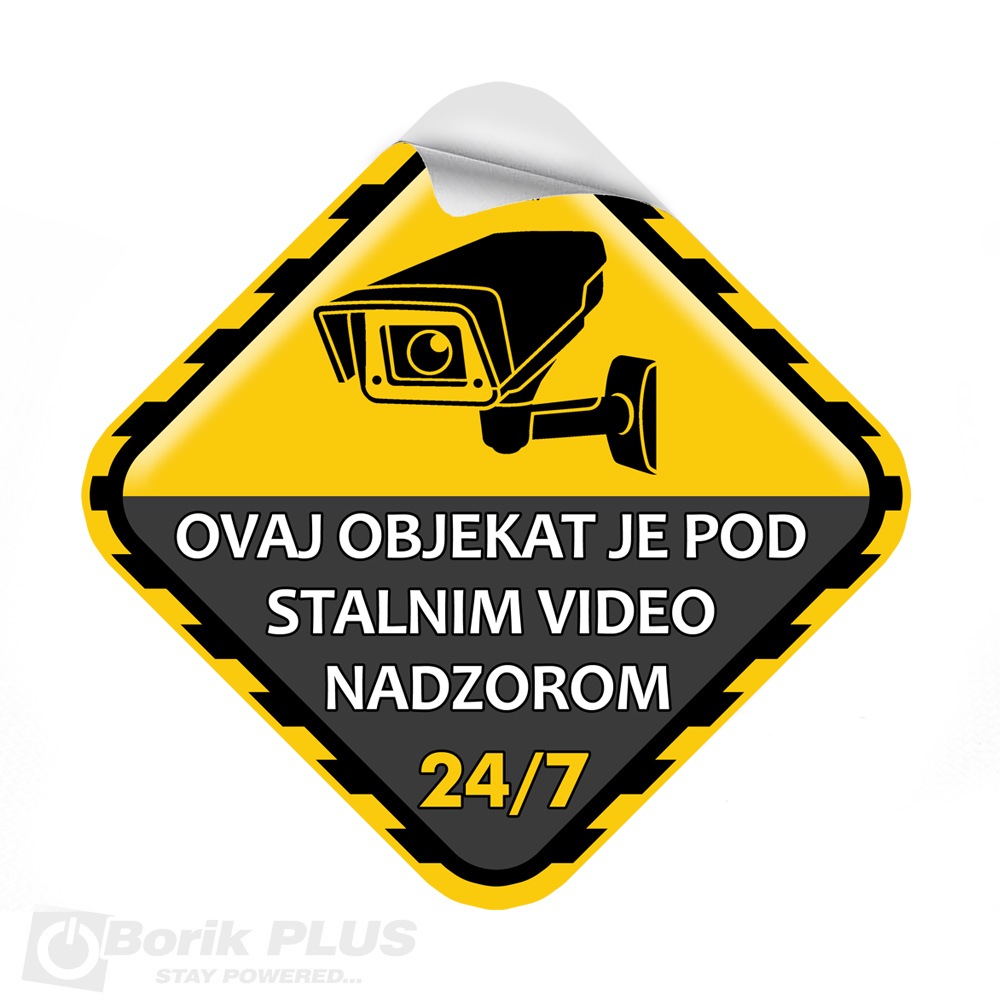 Samolepljiva nalepnica za CCTV spoljna