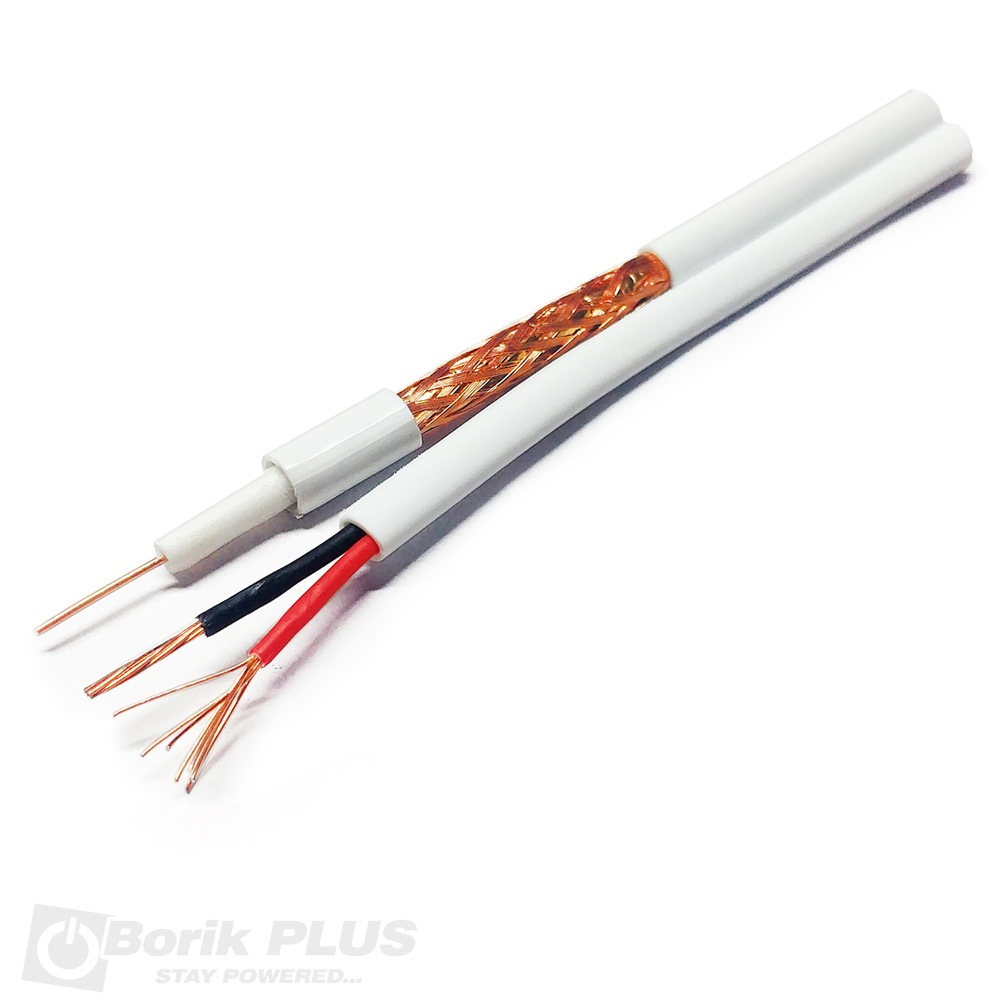 Koaksijalni kabl RG59+2×0.75 CCA 100m BELI