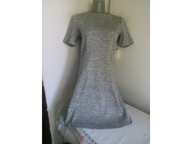 Lindex srebrnosiva haljina S