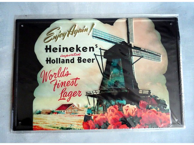 HEINEKEN`S BEER - nova reklamna limena tabla, 30 x 20cm